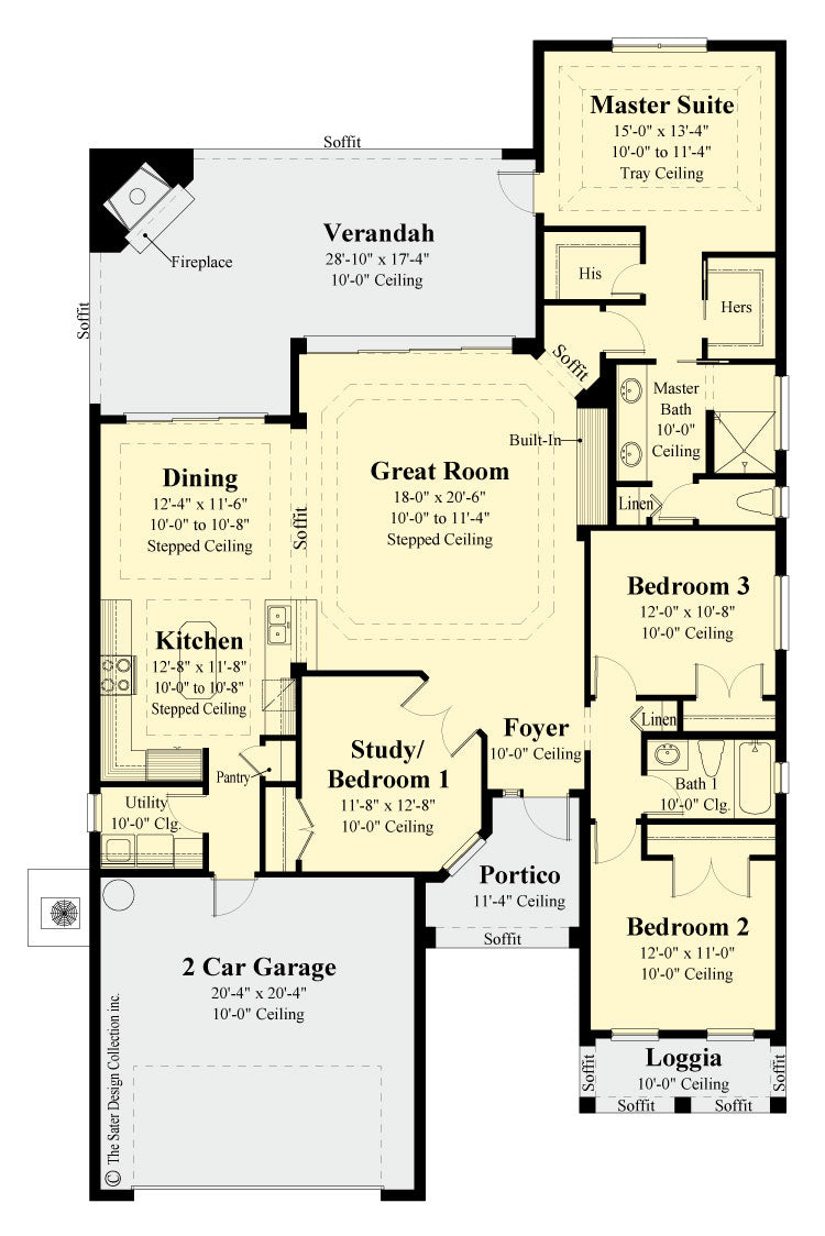 Gables Farmhouse Floor Plan | Sater Design Collection