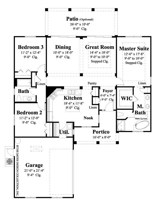 Home Plan Everett | Sater Design Collection