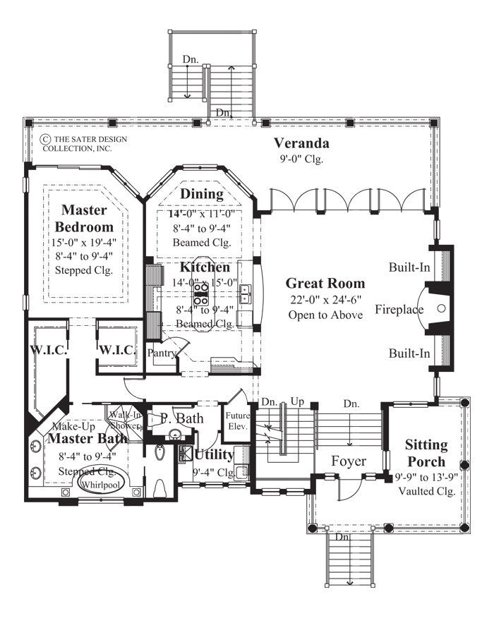Home Plan Chateau-Sur-Mer | Sater Design Collection