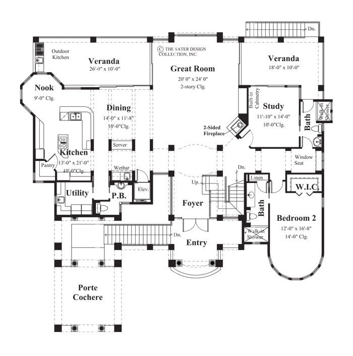 Home Plan Jupiter Bay | Sater Design Collection