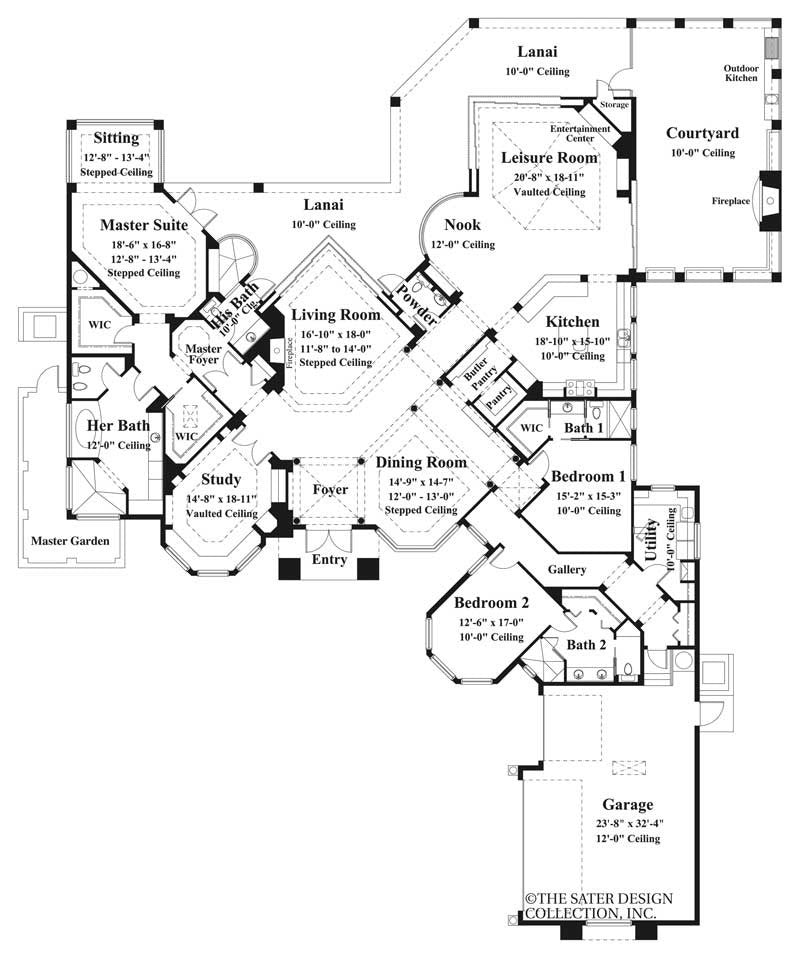 Home Plan Colony Bay | Sater Design Collection