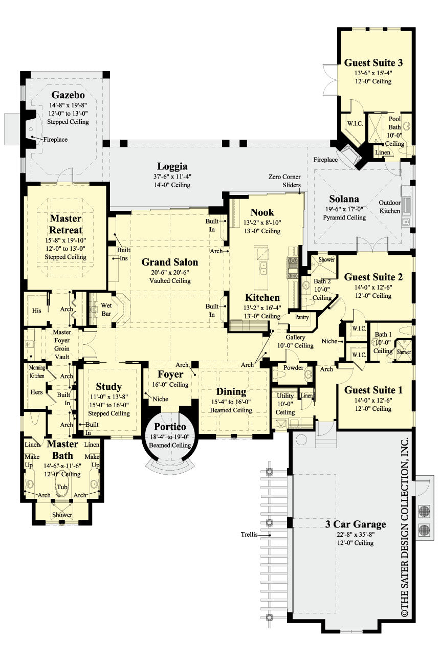 House Plan Valdivia | Spanish Colonial Home Plans | Sater Design Collection