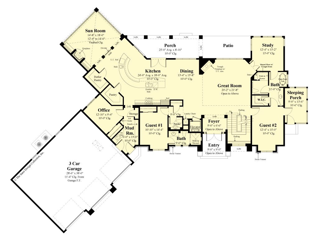 Buttercup House Plan | Stock Home Plan | Sater Design Collection, Inc.