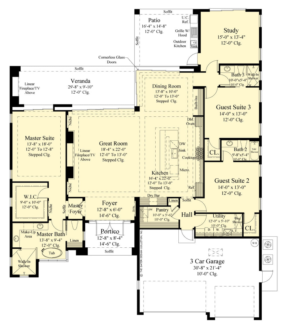 St. Lucia Floor Plan | Sater Design Collection